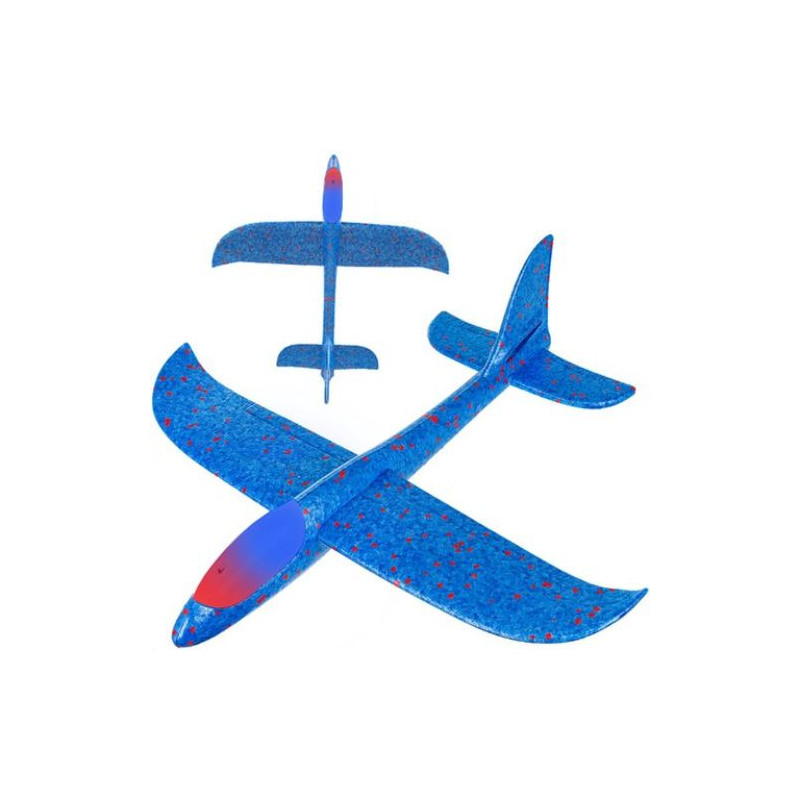 Самолетче от стиропор с LED светлини Kruzzel, Син предлаган от Alleop.bg