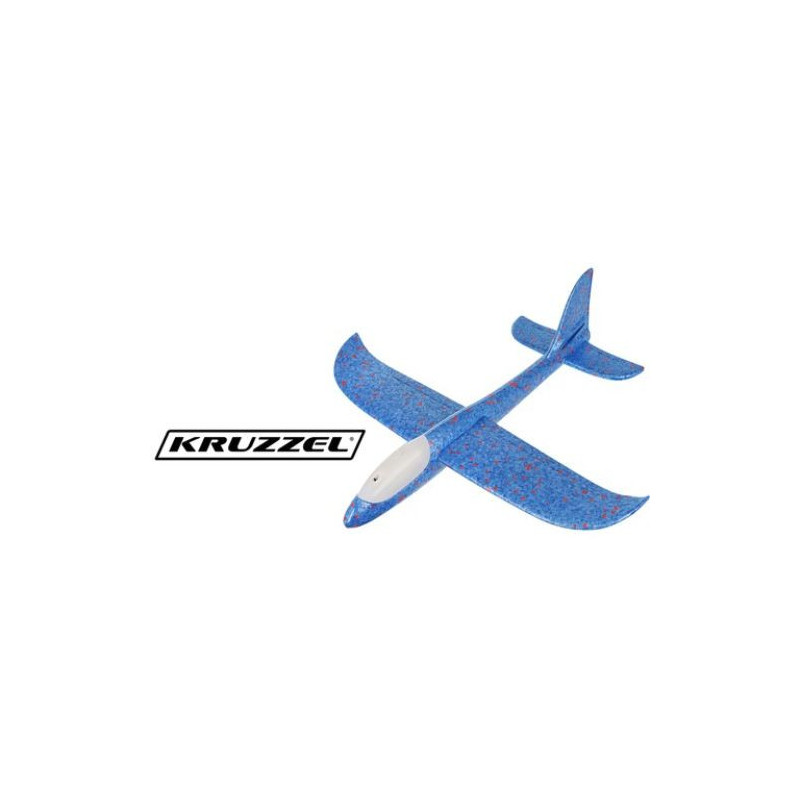 Самолетче от стиропор с LED светлини Kruzzel, Син предлаган от Alleop.bg